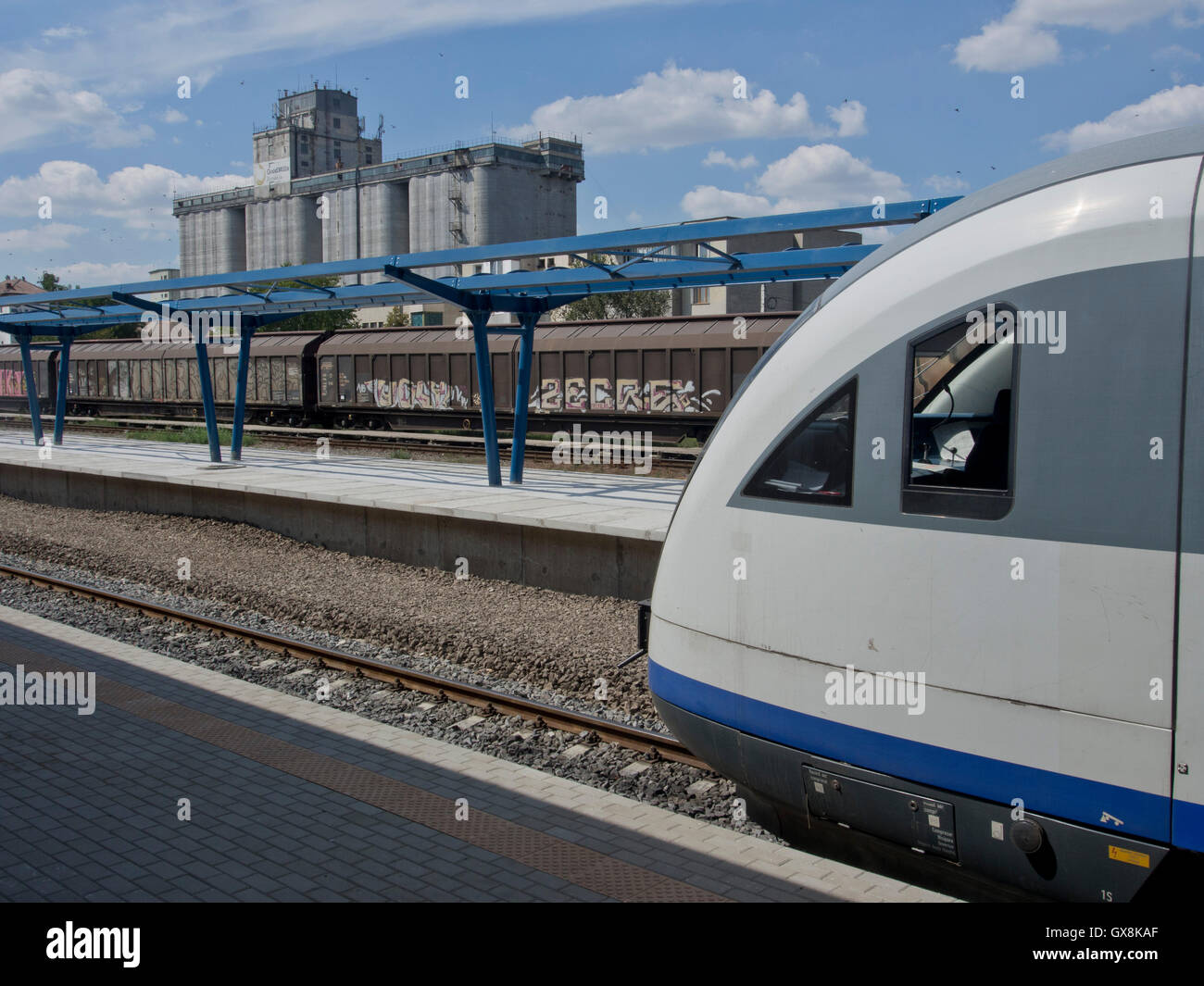 Run down train station under renovation with European Union funding ...