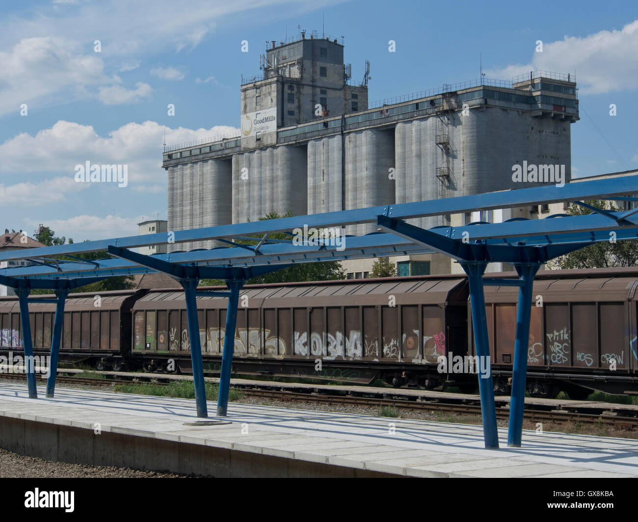 Run down train station under renovation with European Union funding ...