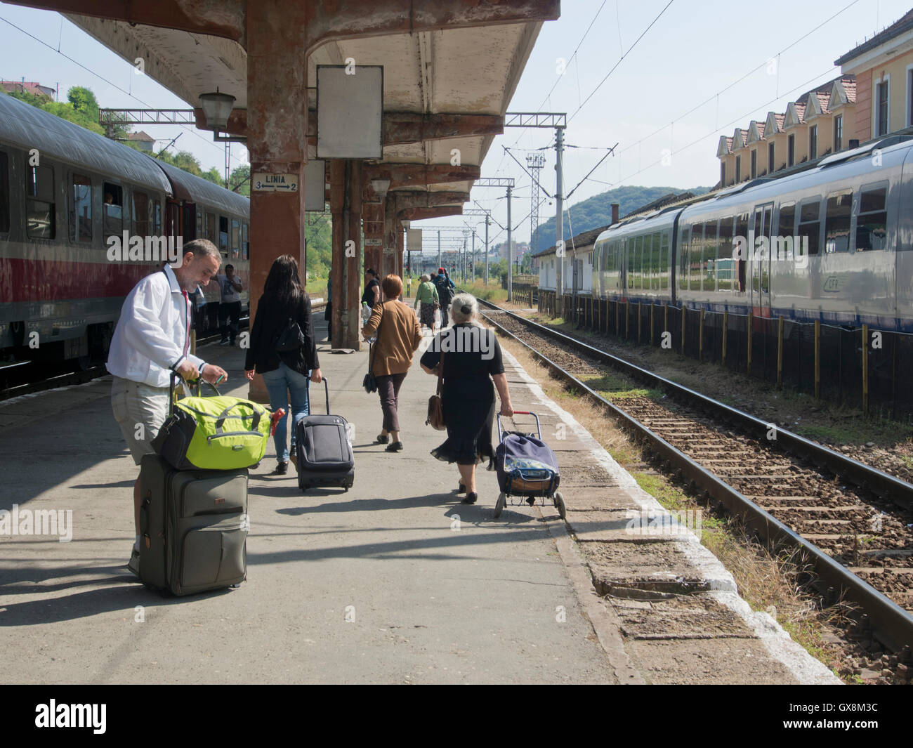 Run down train station under renovation with European Union funding ...