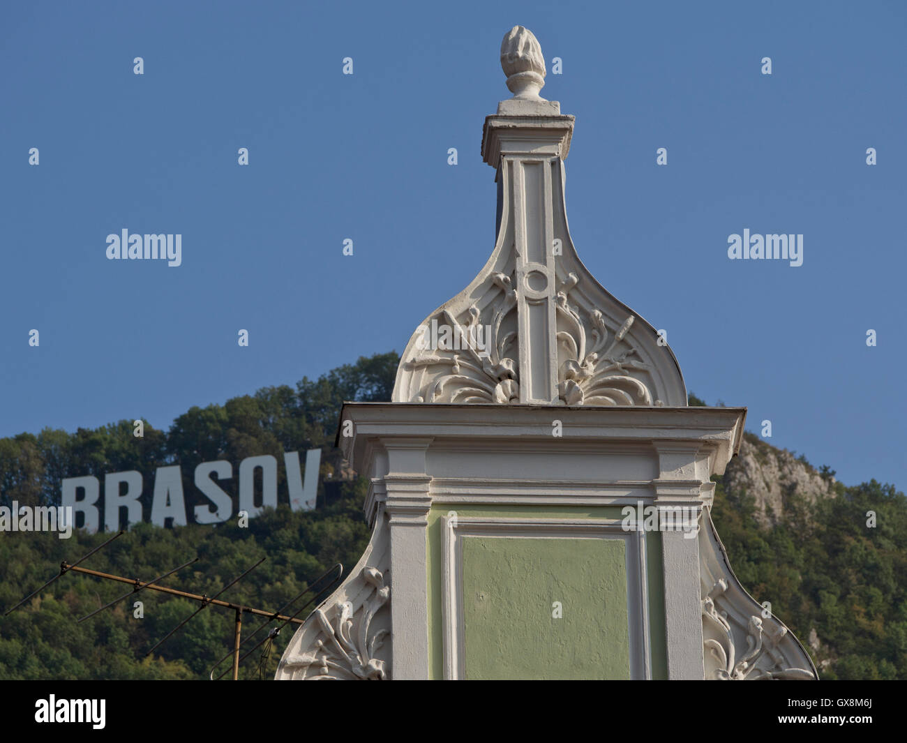 City sign on the hills.Brasov. Transylvania.Romania Stock Photo - Alamy