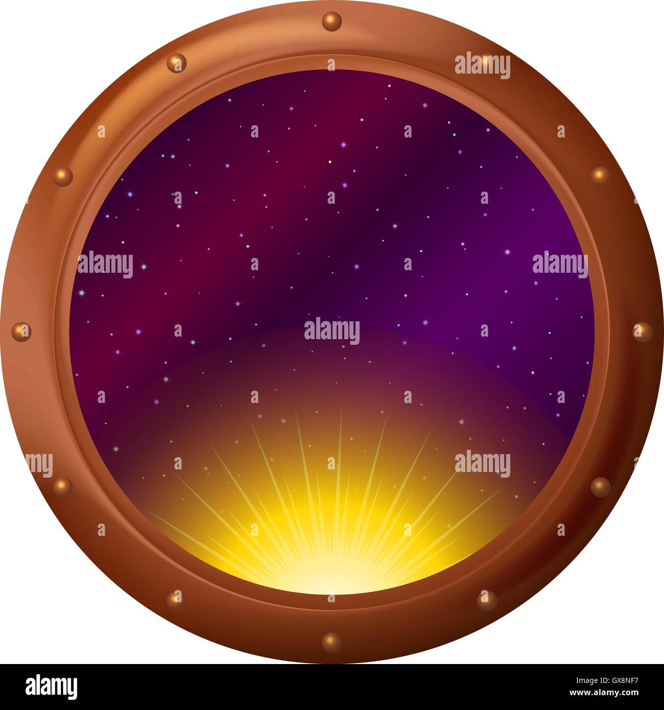 Sun and space in window Stock Vector Image & Art - Alamy
