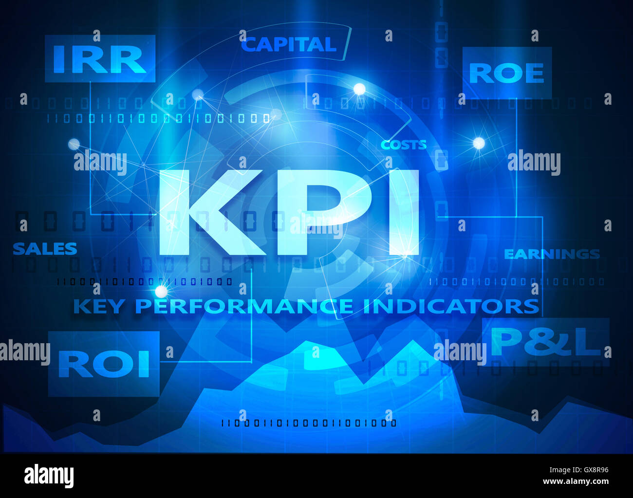 Business financial chart blue hi-res stock photography and images - Alamy
