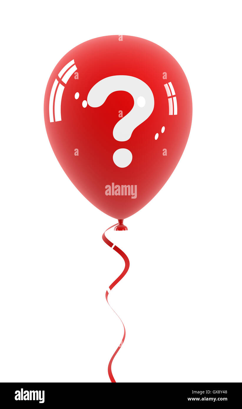 question balloon concept 3d illustration Stock Photo - Alamy