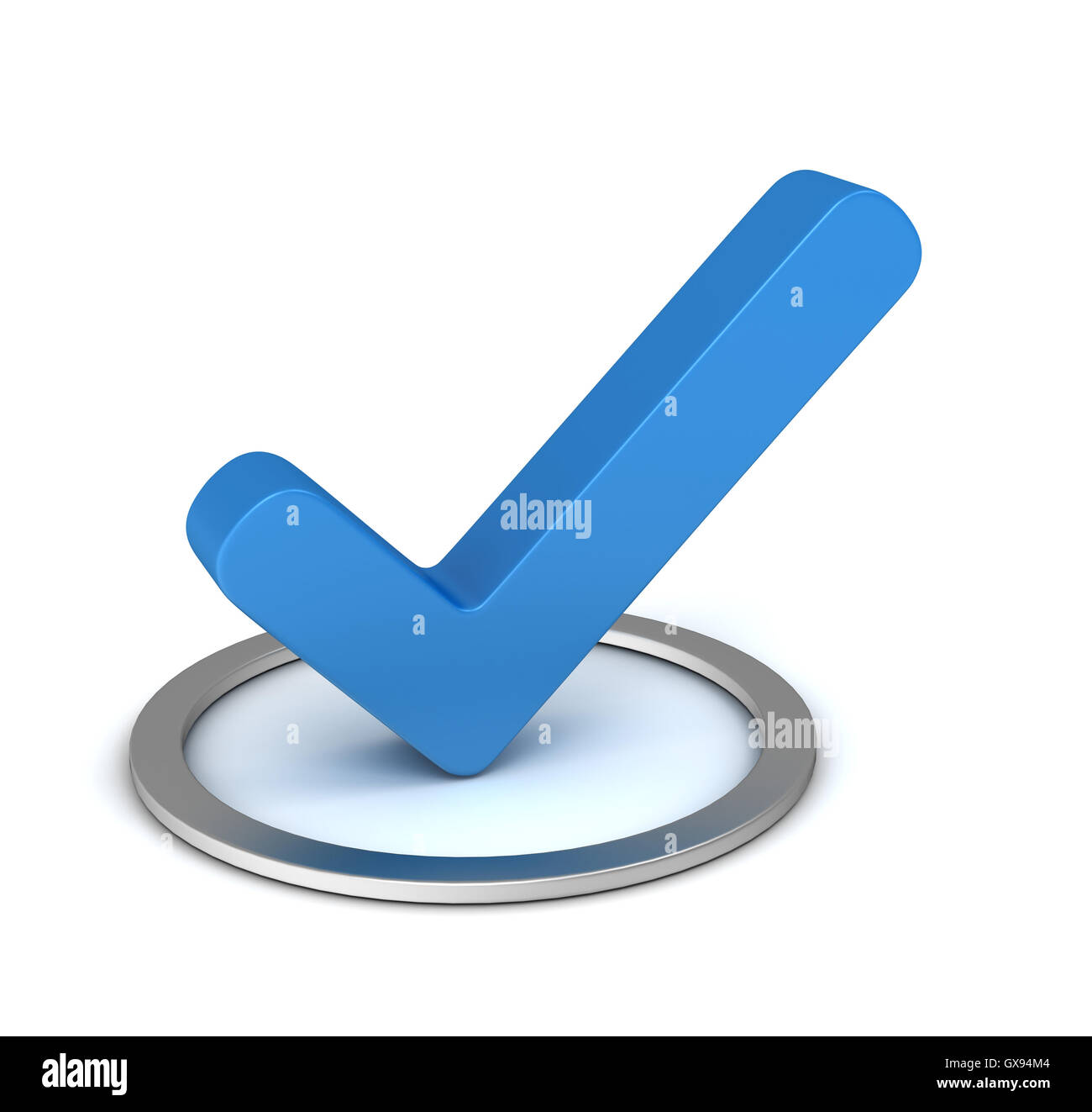 check mark concept 3d illustration Stock Photo - Alamy