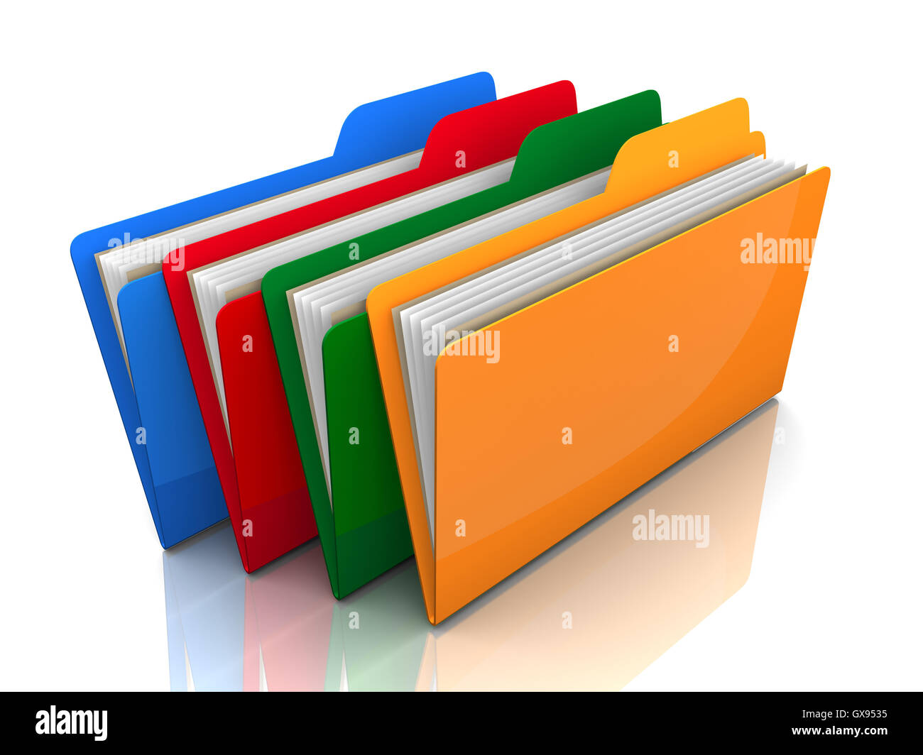 Coloured Folders High Resolution Stock Photography and Images - Alamy