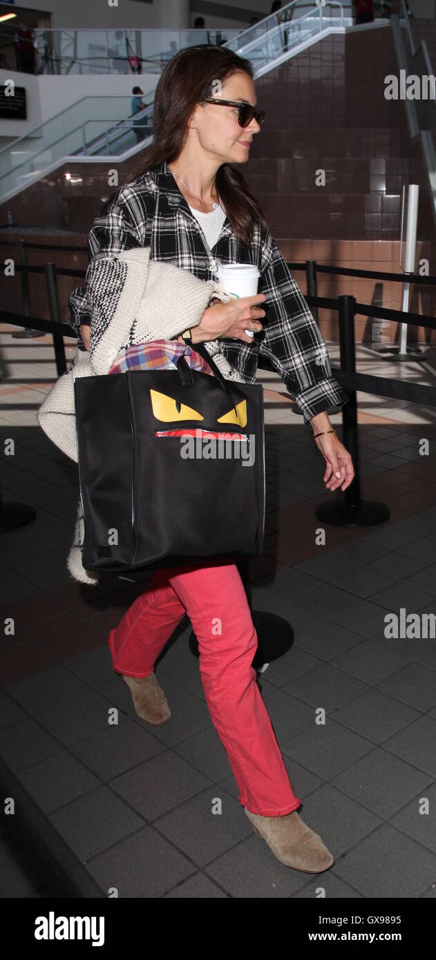 Katie Holmes arrives at Los Angeles International Airport Featuring ...