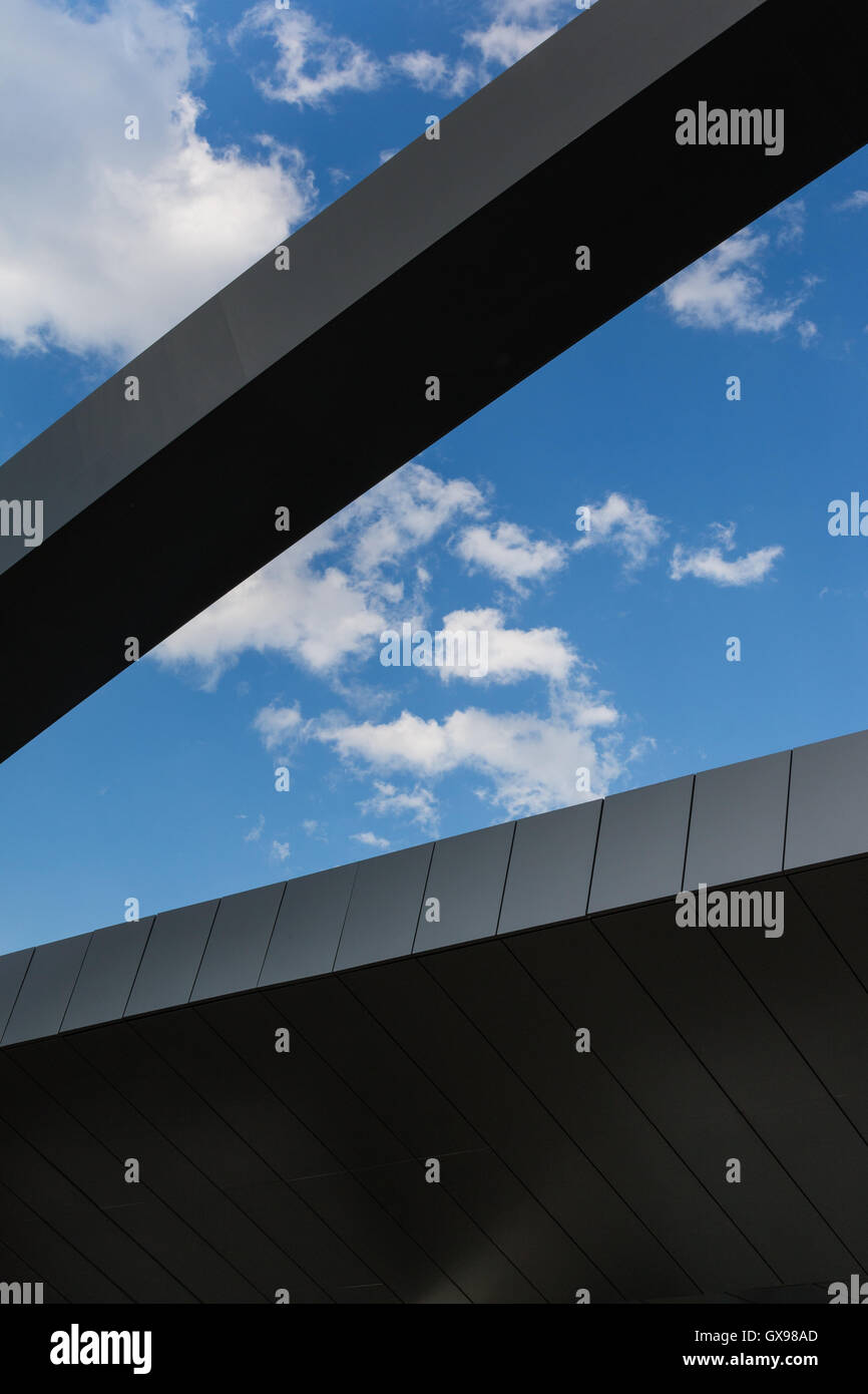 Modern City Bridge near Business Center Stock Photo - Alamy