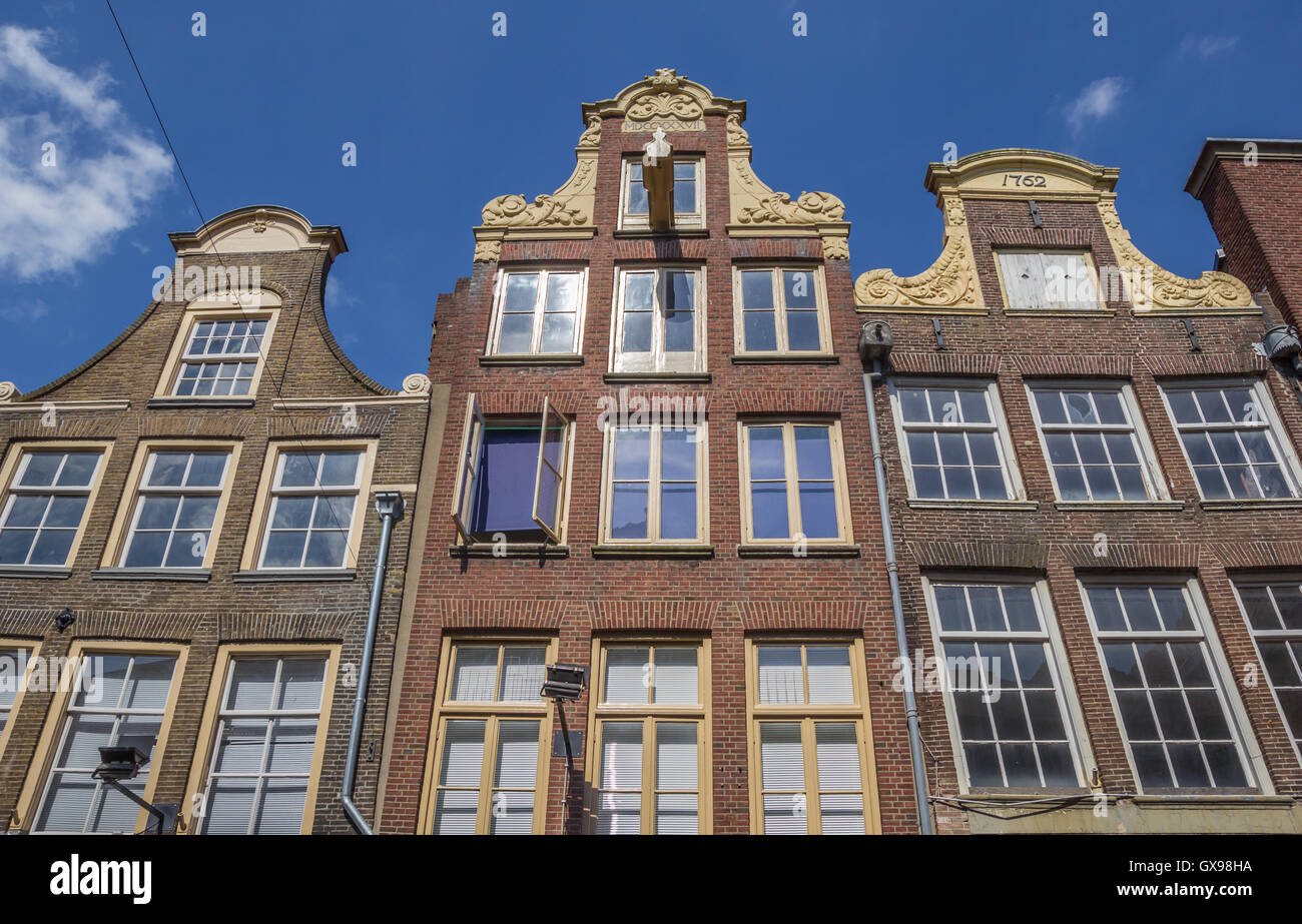 Decorated facades in the historical center of Zwolle, Holland Stock ...