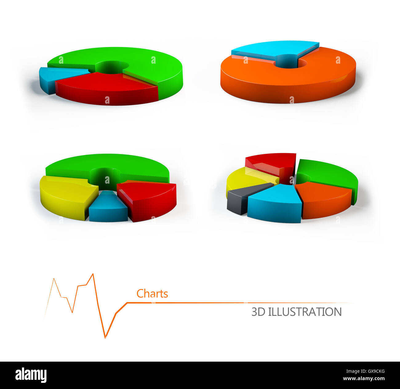 Colorful Business Chart, Reports and Presentations Stock Photo - Alamy
