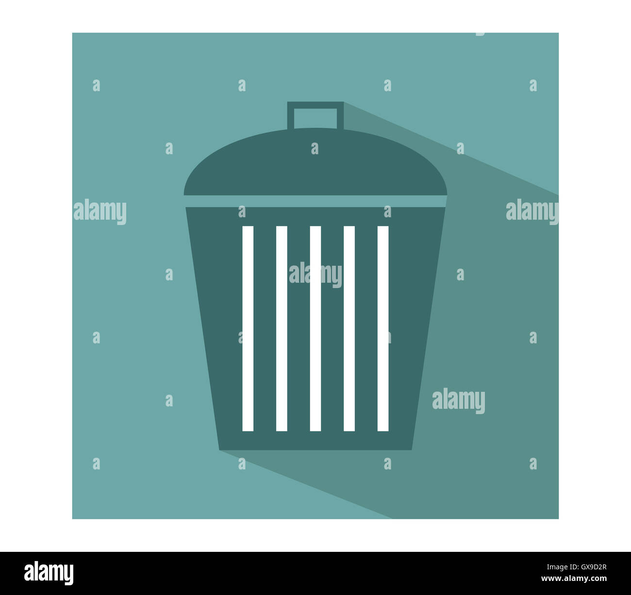 Trash icon in flat design Stock Photo - Alamy