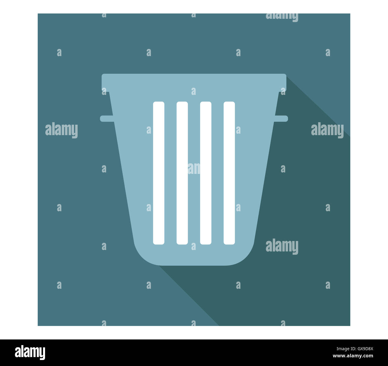 Trash icon in flat design Stock Photo - Alamy