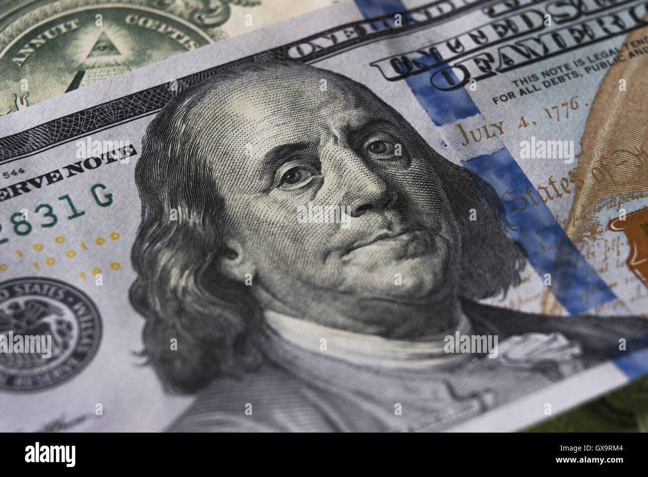 American dollar bill detail hi-res stock photography and images - Alamy