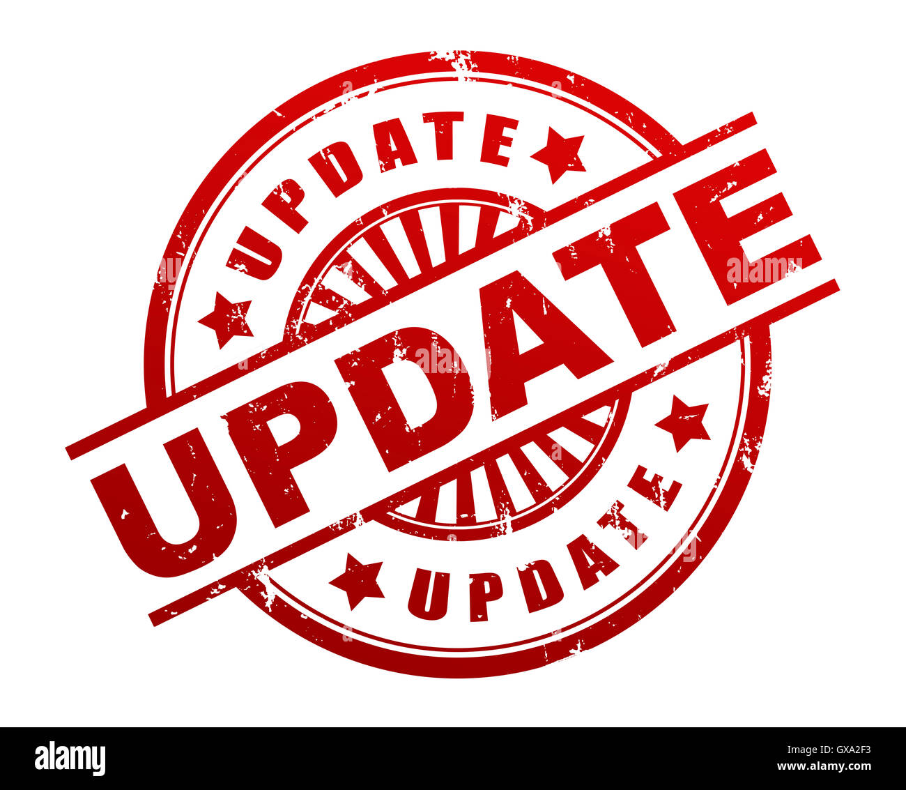 Update stamp isolated 3d illustration Cut Out Stock Images & Pictures ...