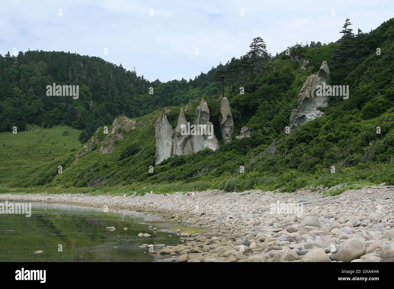 Kunasir Kurils islands Rocks Russia Stock Photo - Alamy