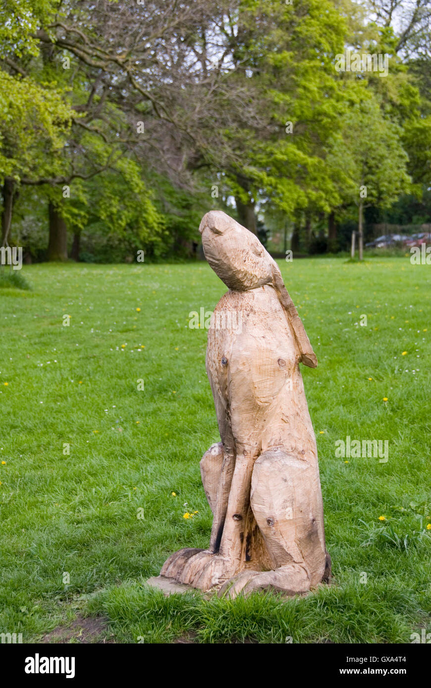 Wood carving hare hi-res stock photography and images - Alamy