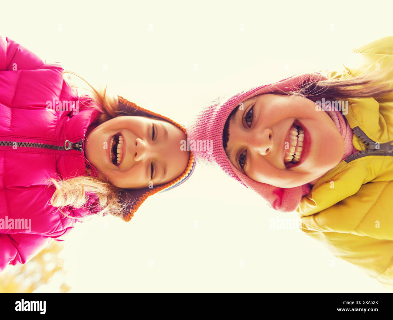 happy girls faces outdoors Stock Photo - Alamy