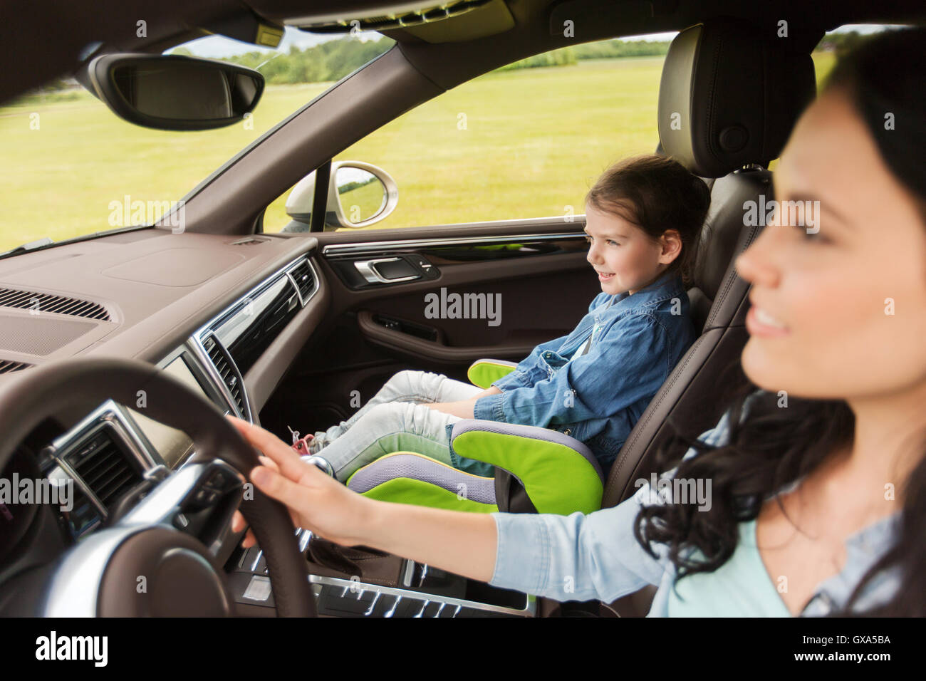 Mother baby driving in car hi-res stock photography and images - Alamy