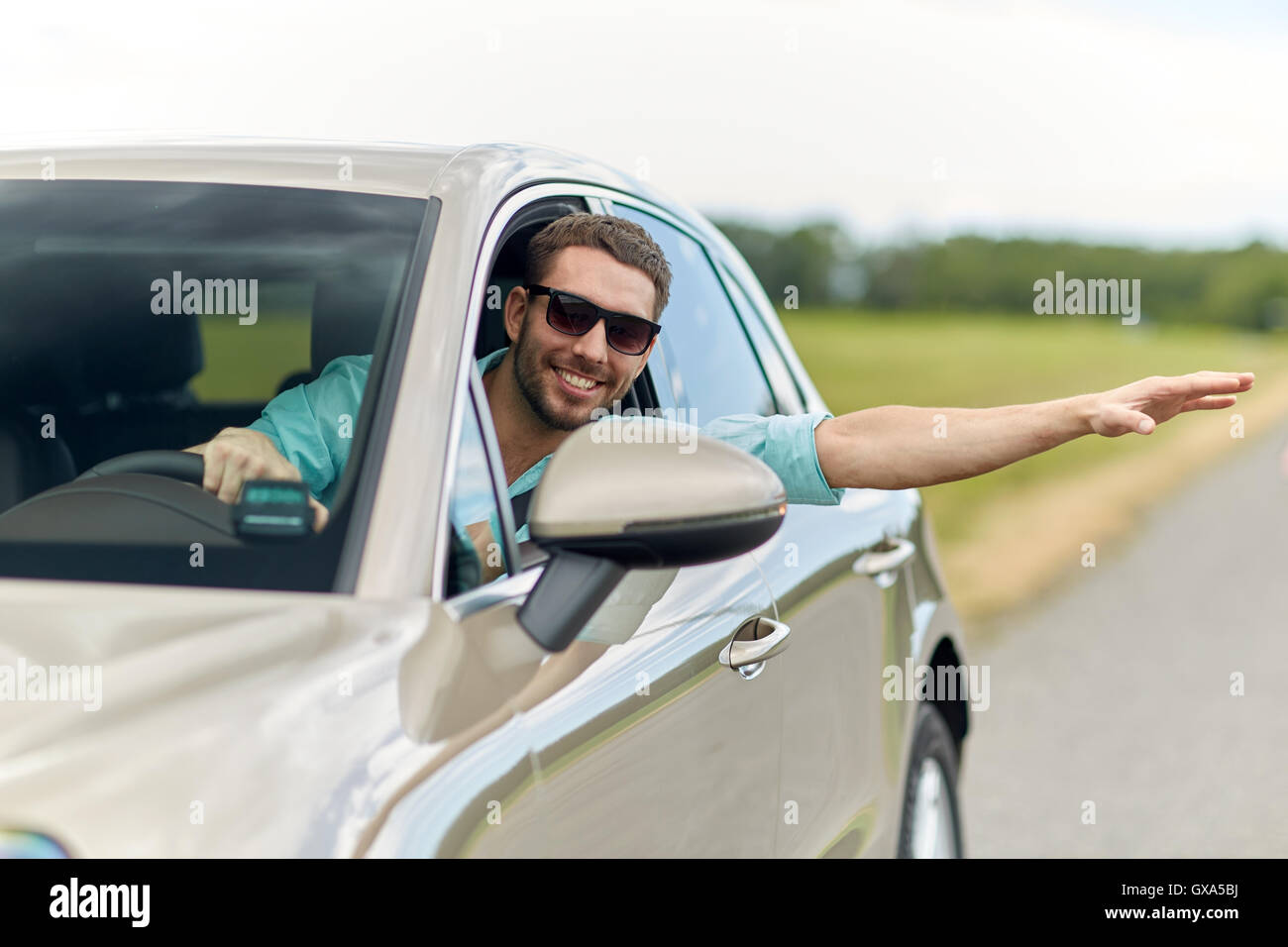 Driver Waving High Resolution Stock Photography and Images - Alamy
