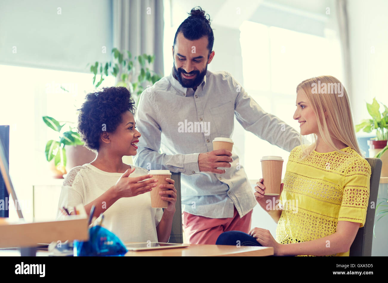 Team group drinking hi-res stock photography and images - Alamy