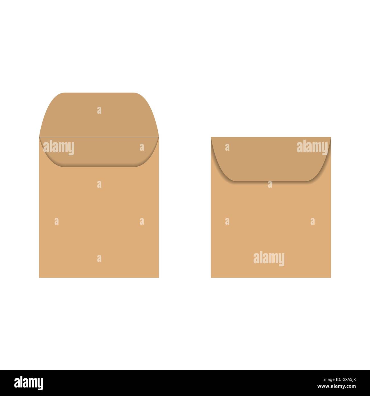 Open brown envelope Stock Vector Images - Alamy