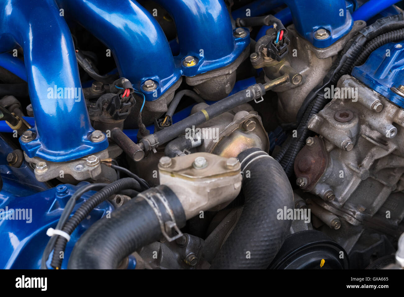Auto car modern motor macro Stock Photo - Alamy