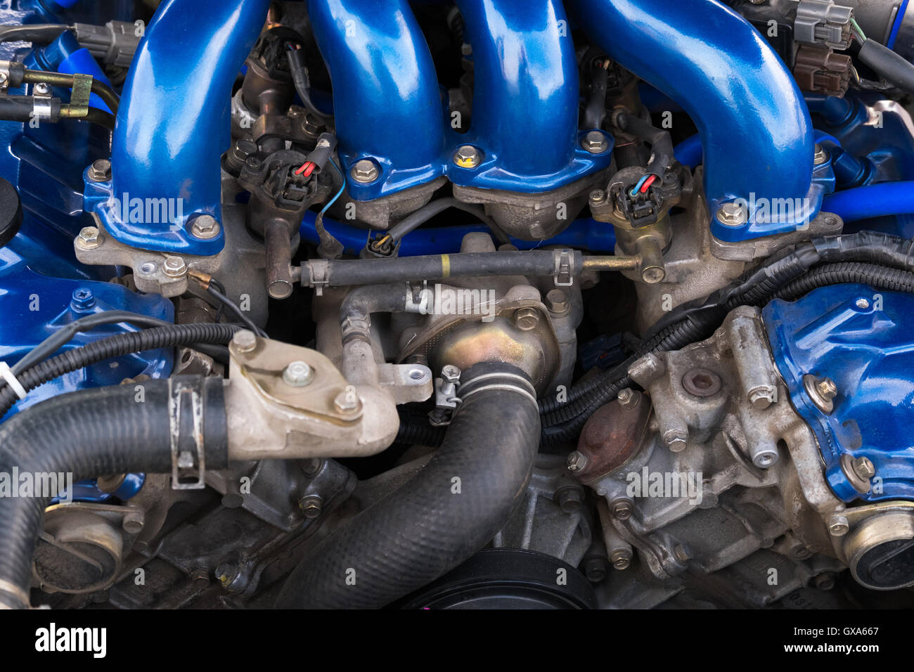 Auto car modern motor macro Stock Photo - Alamy