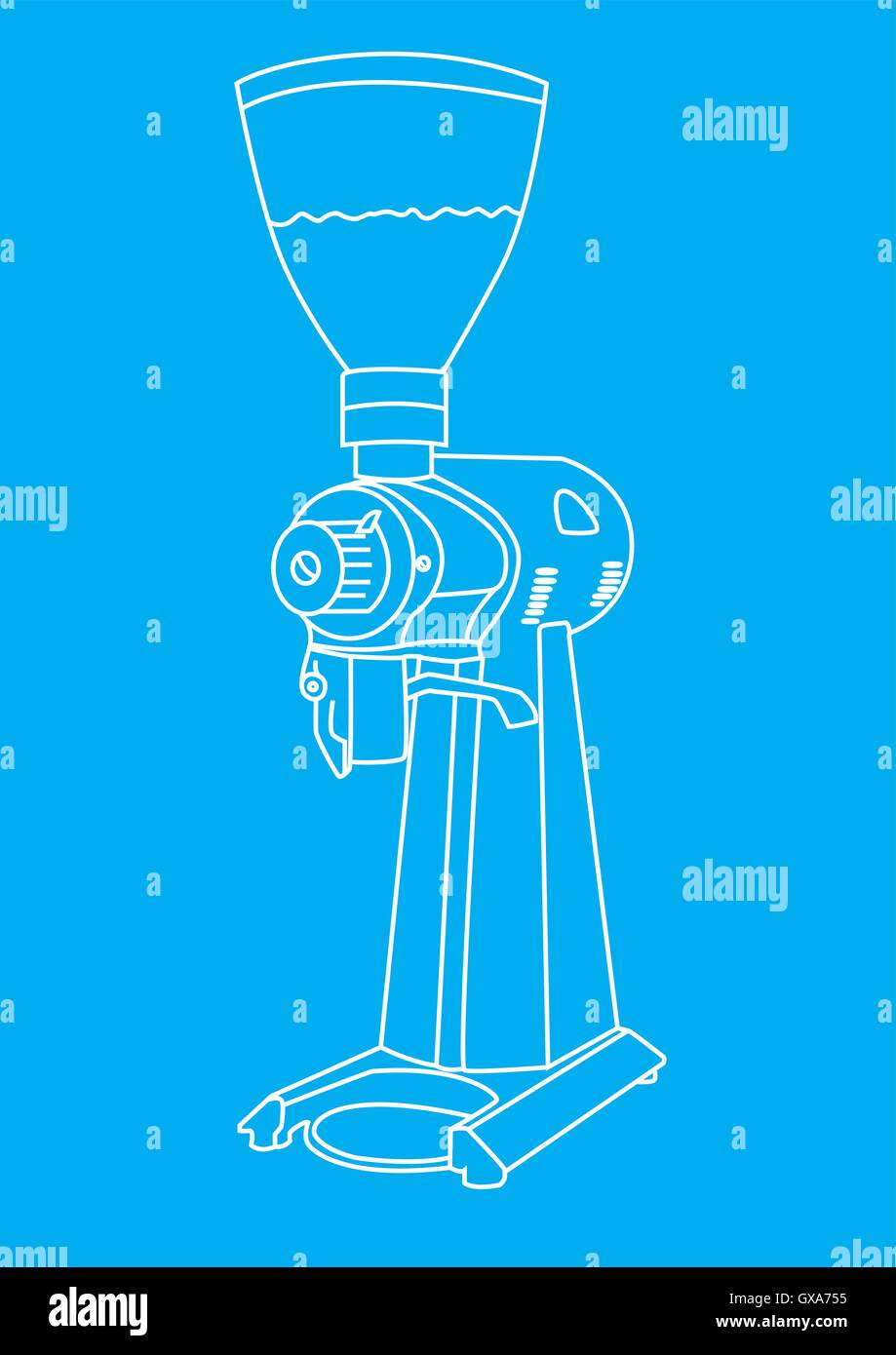 Line drawing of Coffee grinder Stock Vector Image & Art - Alamy