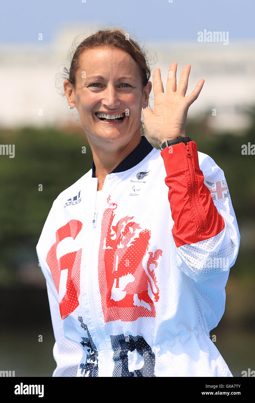 Great Britain's Anne Dickins celebrates winning Gold during the ...