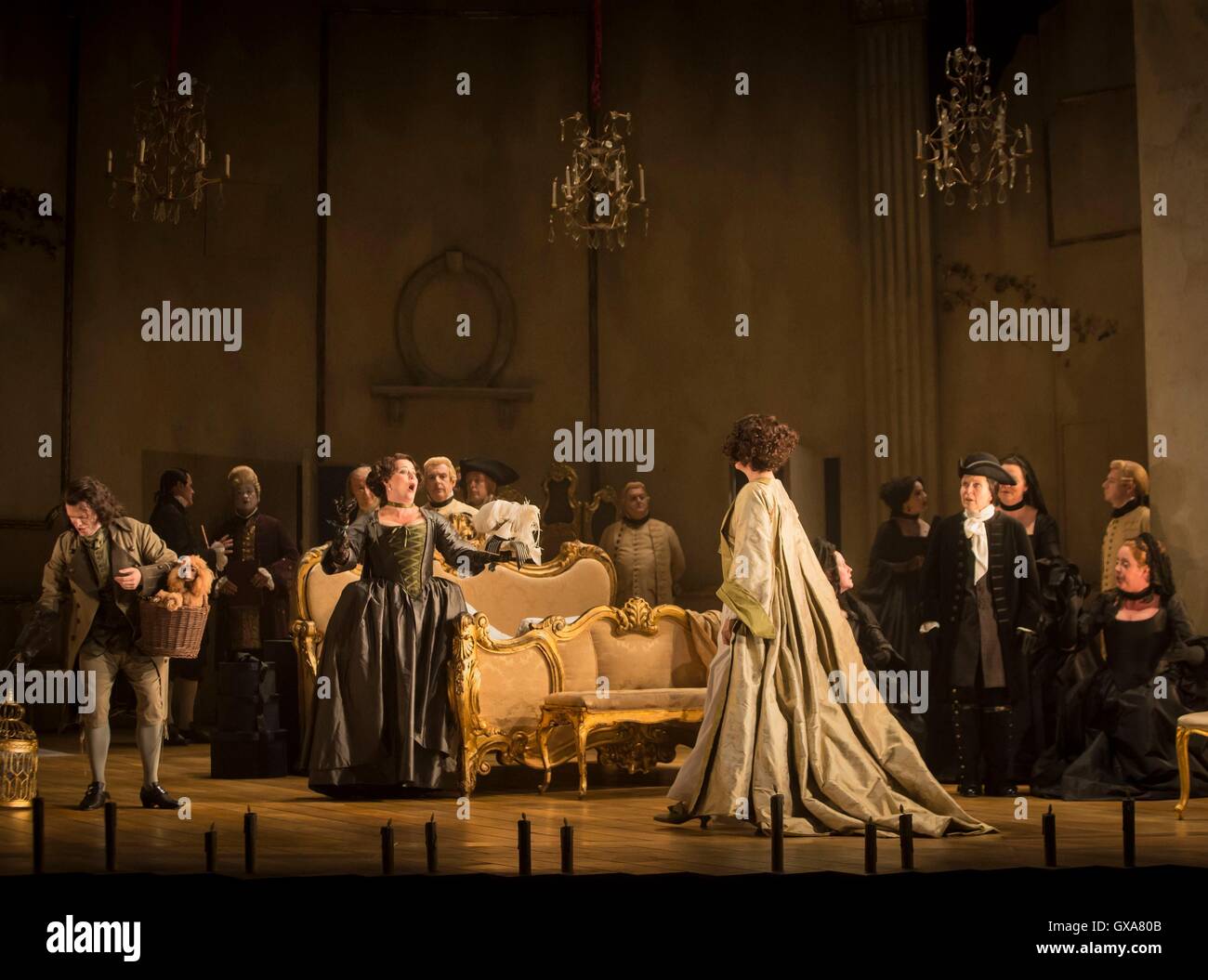 Actors take part in a dress rehearsal for Opera North's latest ...