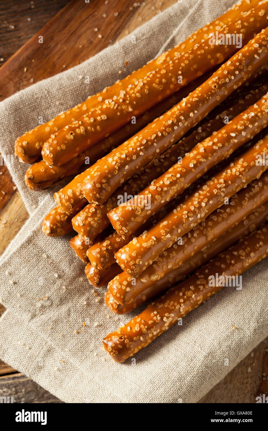 Crunchy Salty Pretzel Rods Ready to Eat Stock Photo - Alamy