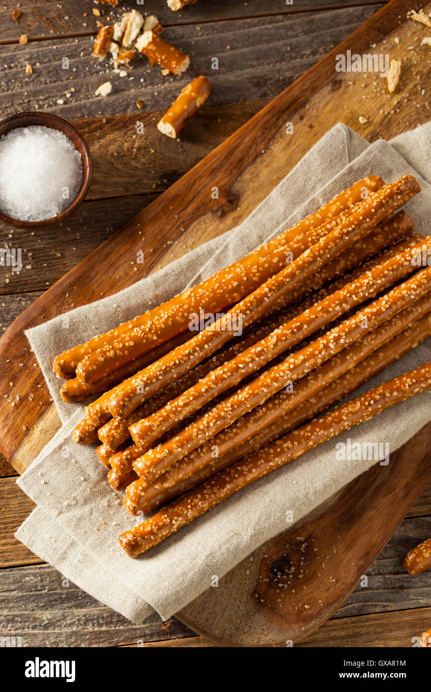 Crunchy Salty Pretzel Rods Ready to Eat Stock Photo - Alamy
