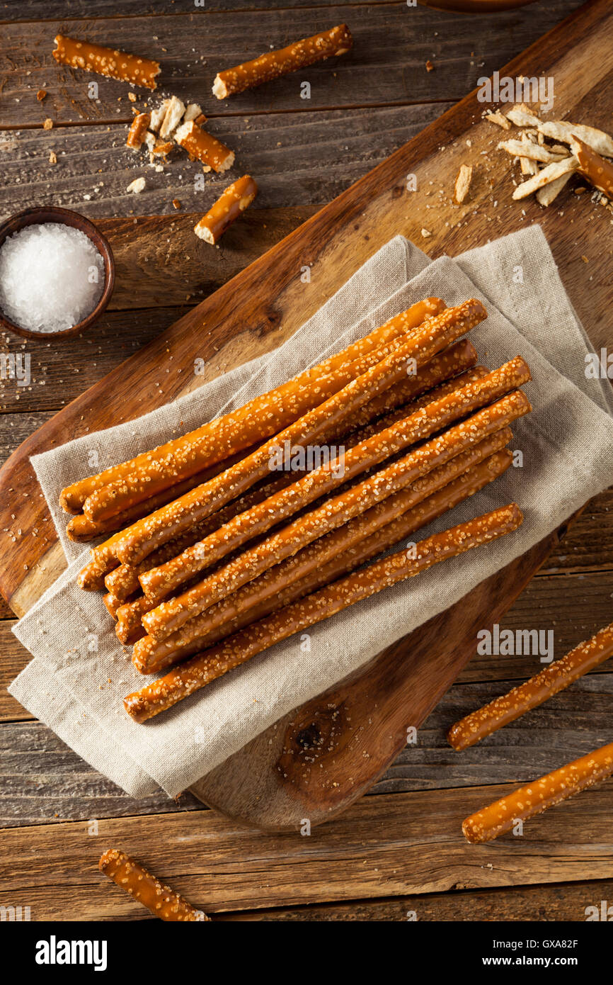 Crunchy Salty Pretzel Rods Ready to Eat Stock Photo - Alamy