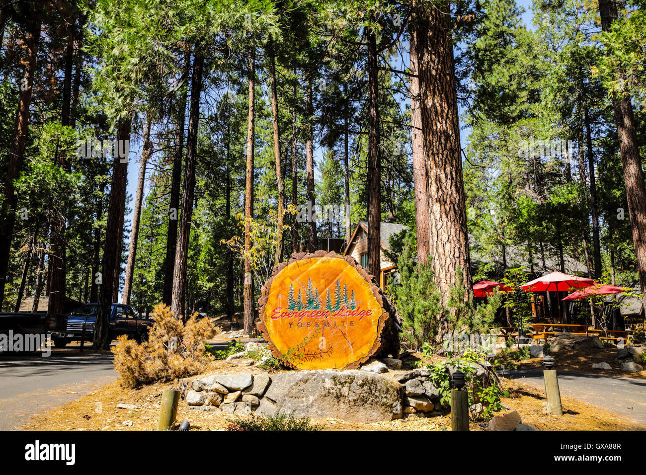 Evergreen lodge yosemite hi-res stock photography and images - Alamy