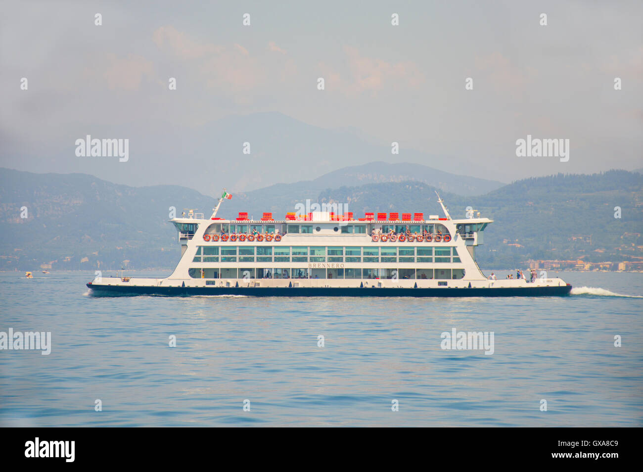 Commercial ferry, Lake Garda, Italy Stock Photo - Alamy