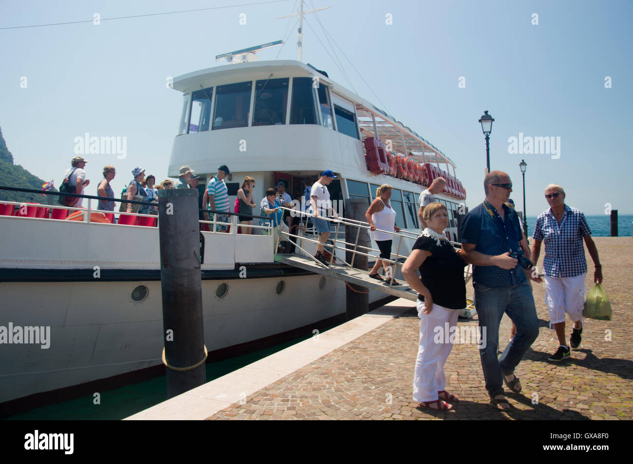 Commercial ferry, Lake Garda, Italy Stock Photo - Alamy