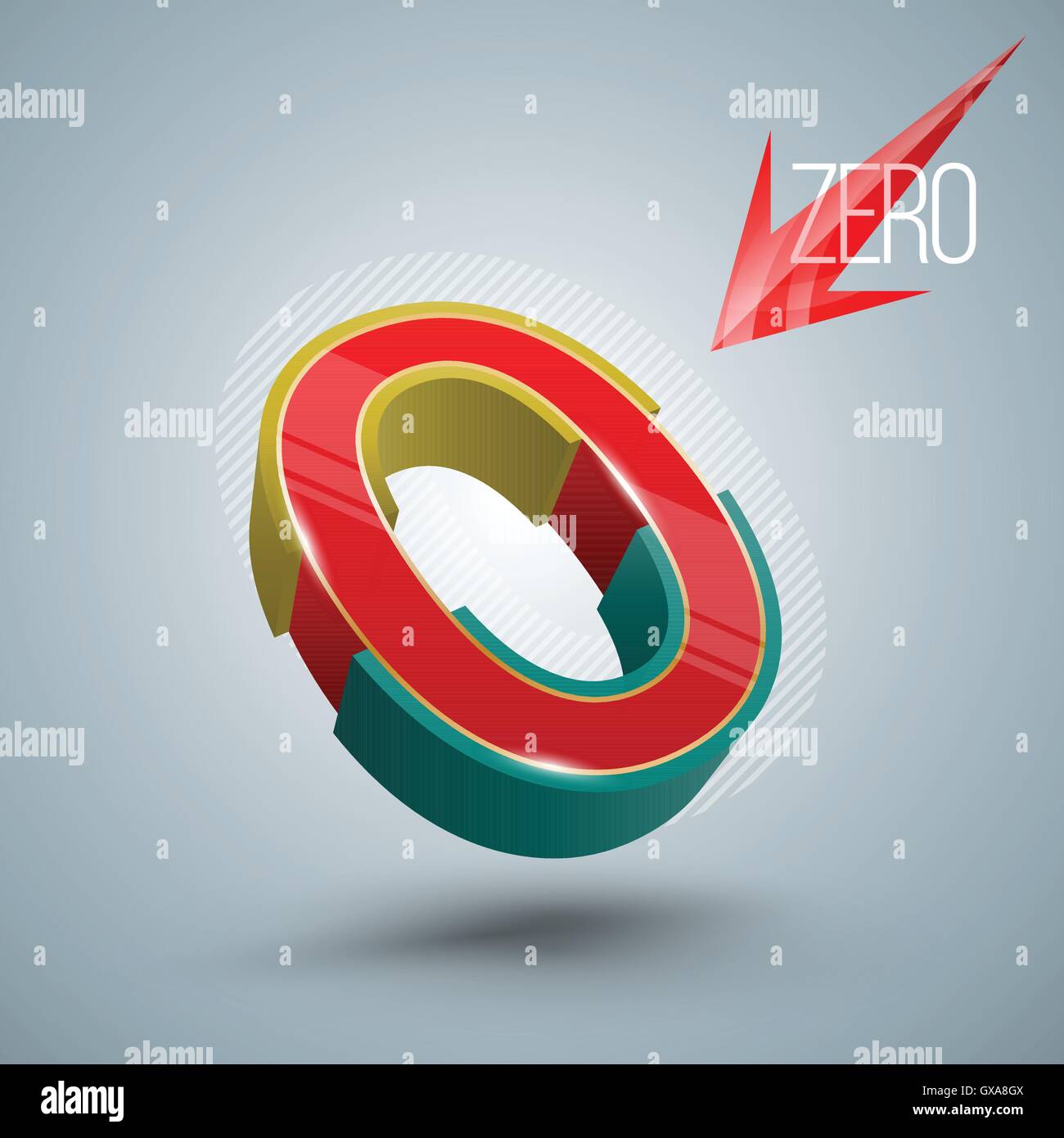Vector Number 3D style. Vector illustration Stock Vector Image & Art ...