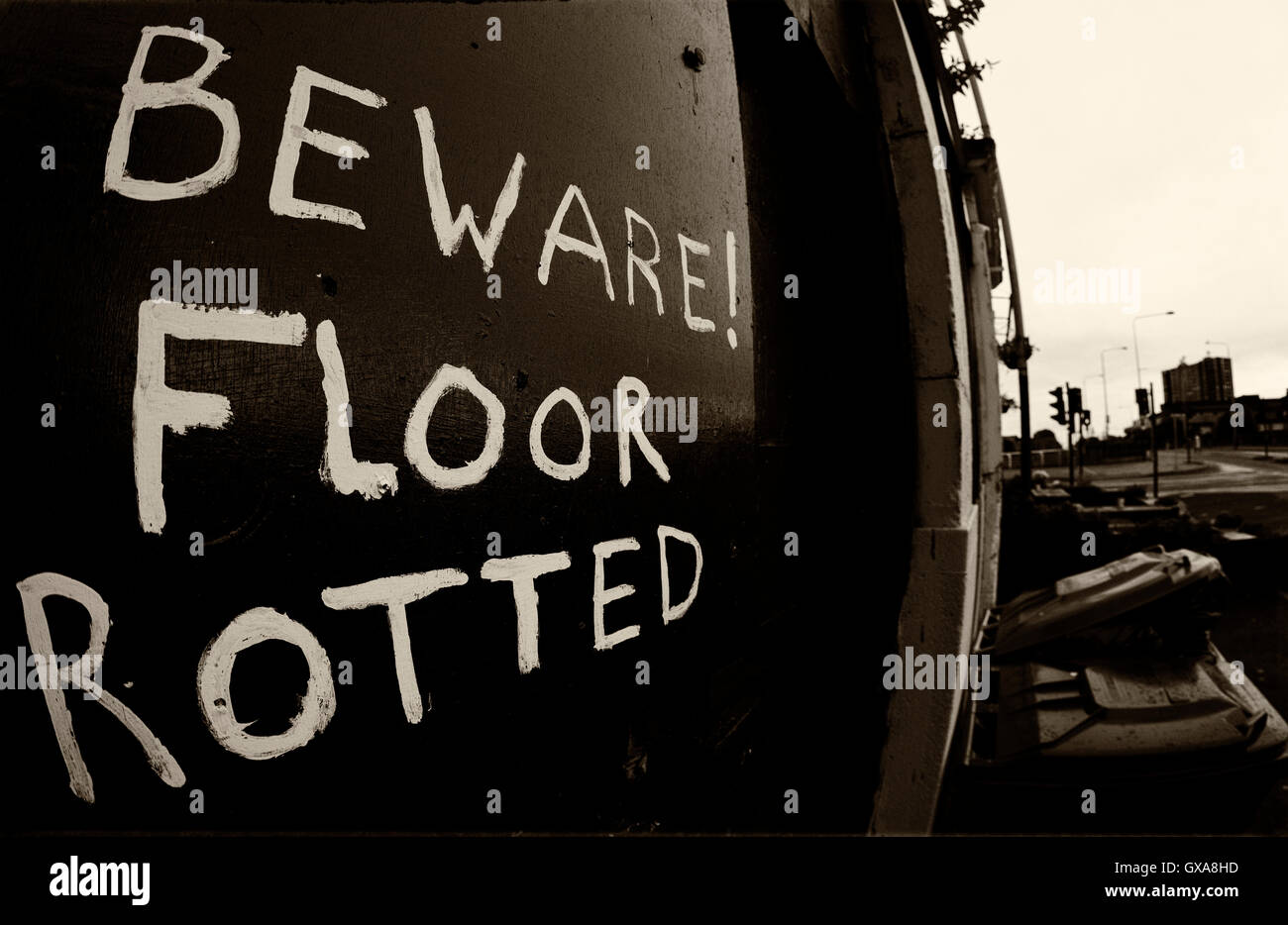 Rotten floor sign hi-res stock photography and images - Alamy