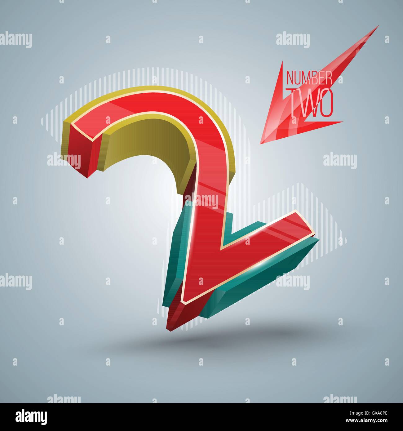 Vector Number 3D style. Vector illustration Stock Vector Image & Art ...