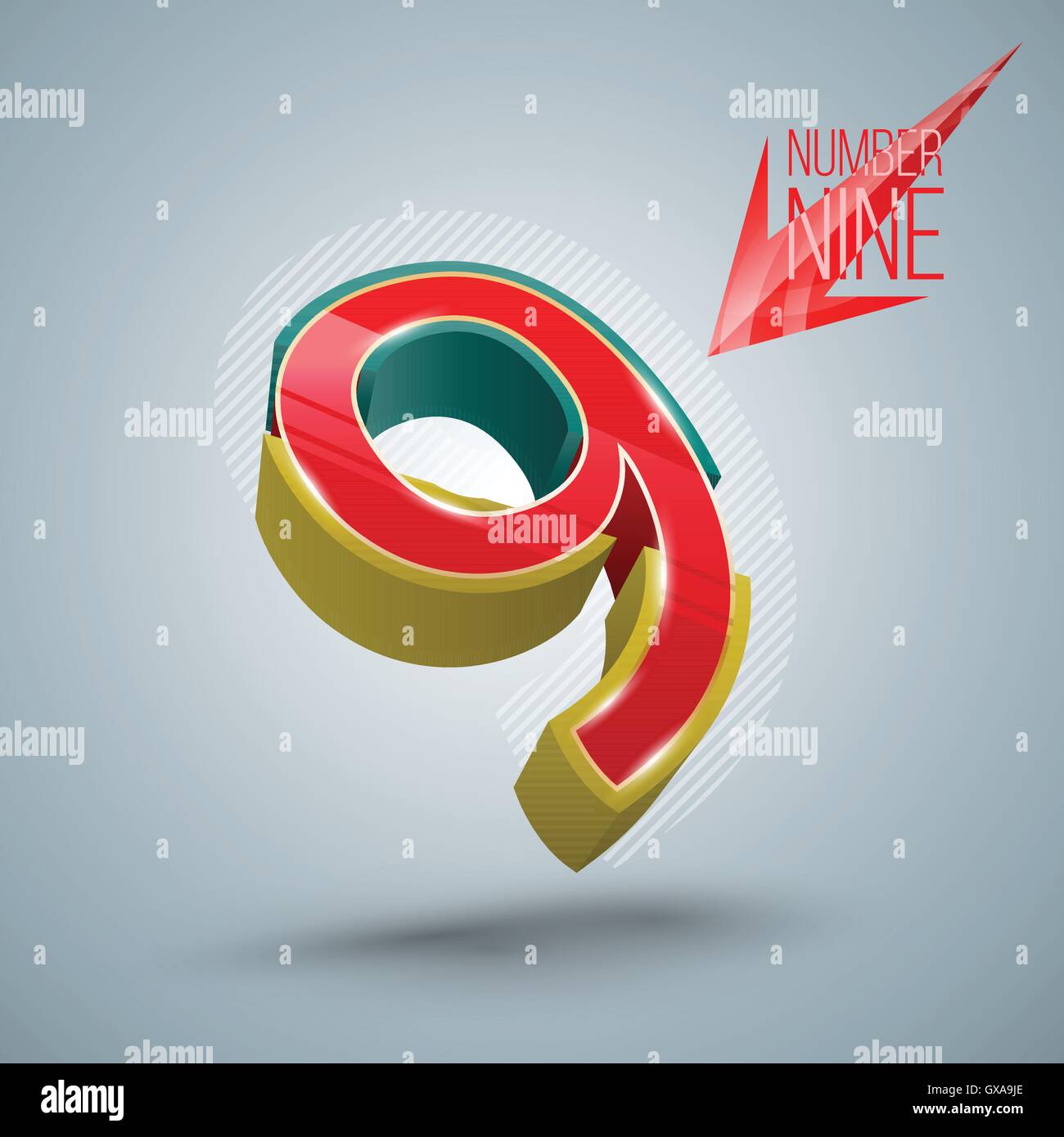 Vector Number 3D style. Vector illustration Stock Vector Image & Art ...