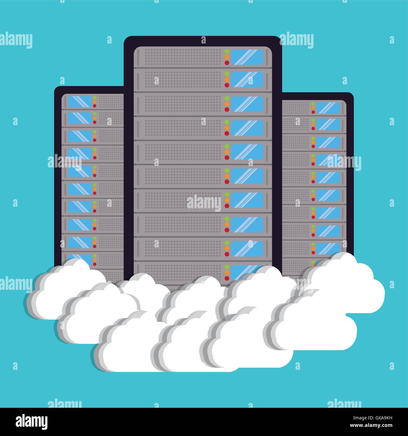 Data center and web hosting design Stock Vector Image & Art - Alamy