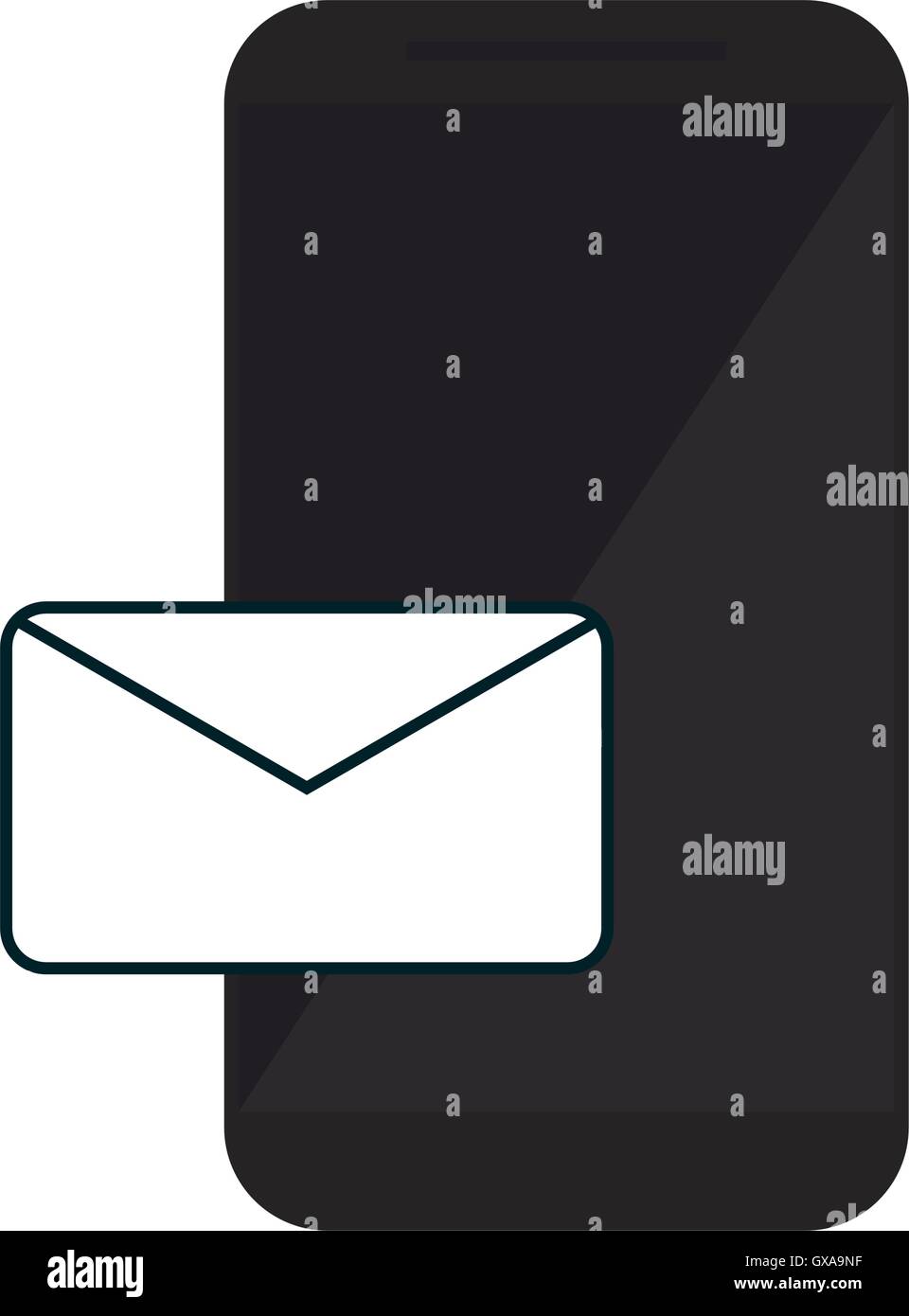 modern cellphone and envelope icon Stock Vector Image & Art - Alamy