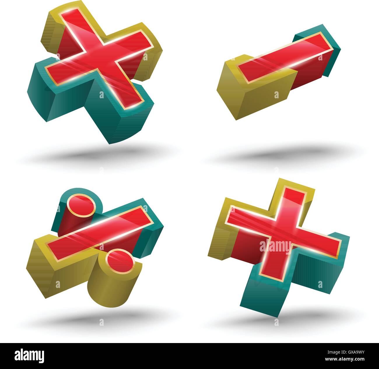 Vector Calculate Symbol icon 3D style. Vector illustration Stock Vector ...