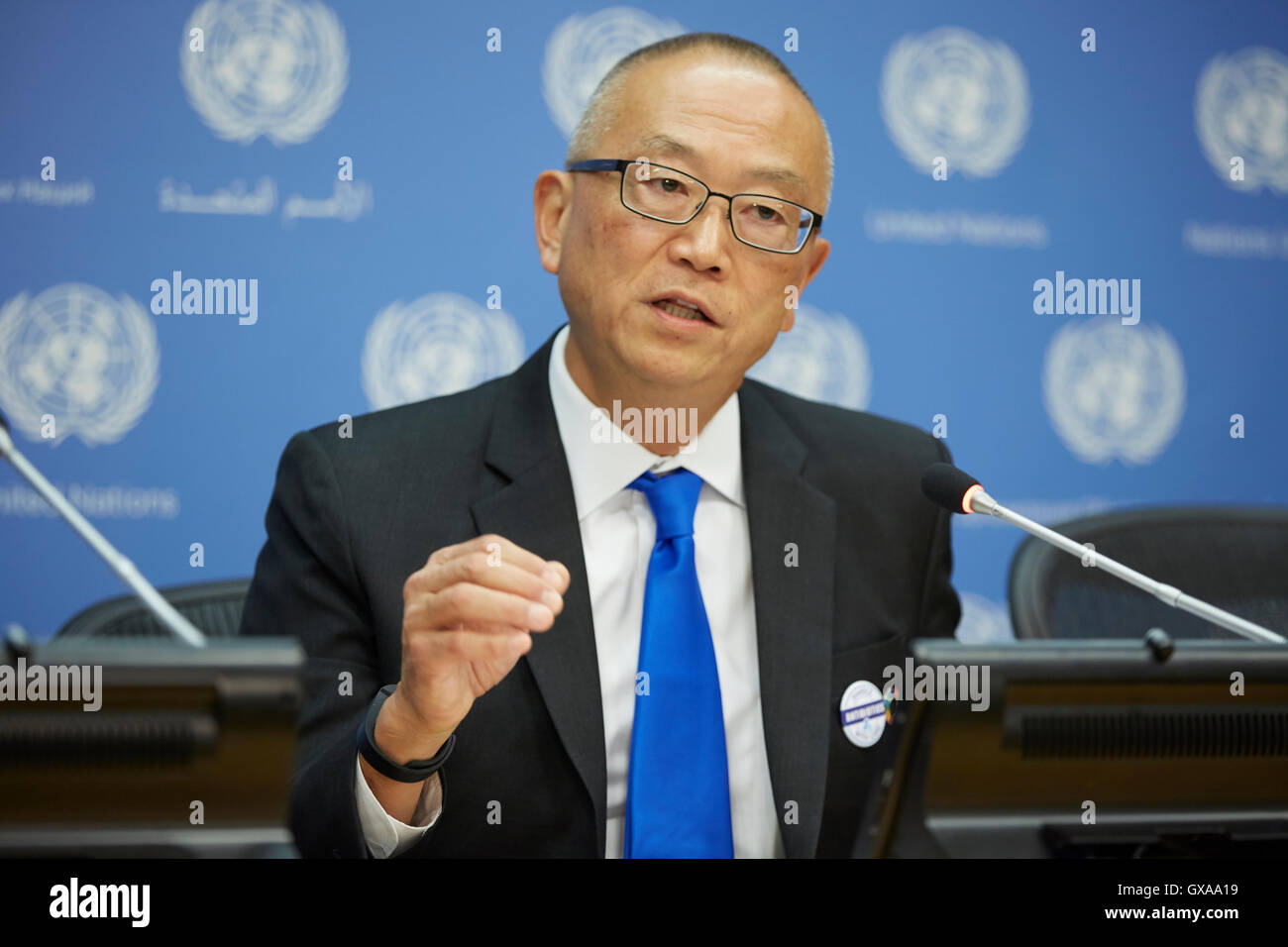 New York, United States. 15th Sep, 2016. Press briefing of Dr. Keiji ...
