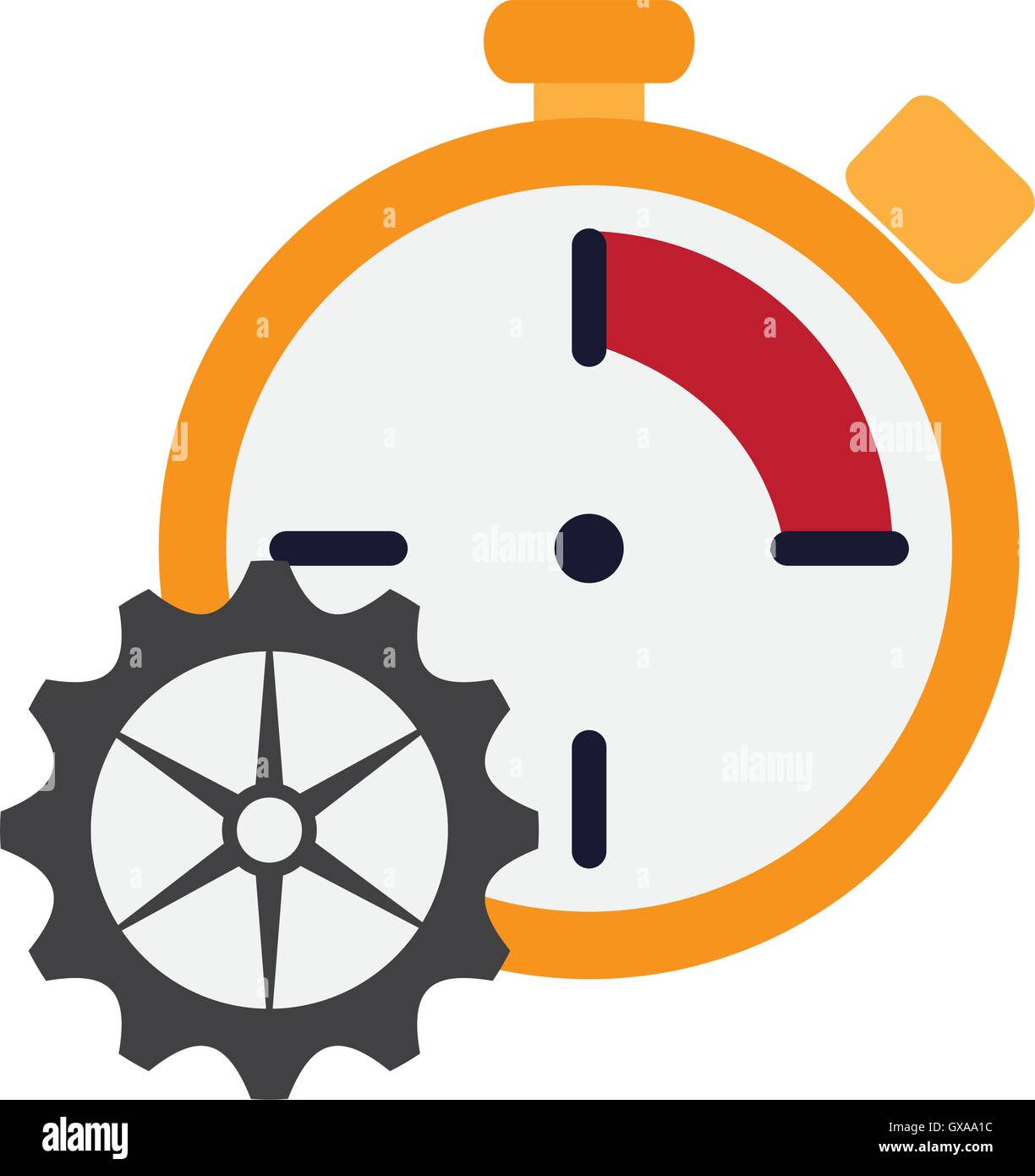 chronometer and gear icon Stock Vector Image & Art - Alamy