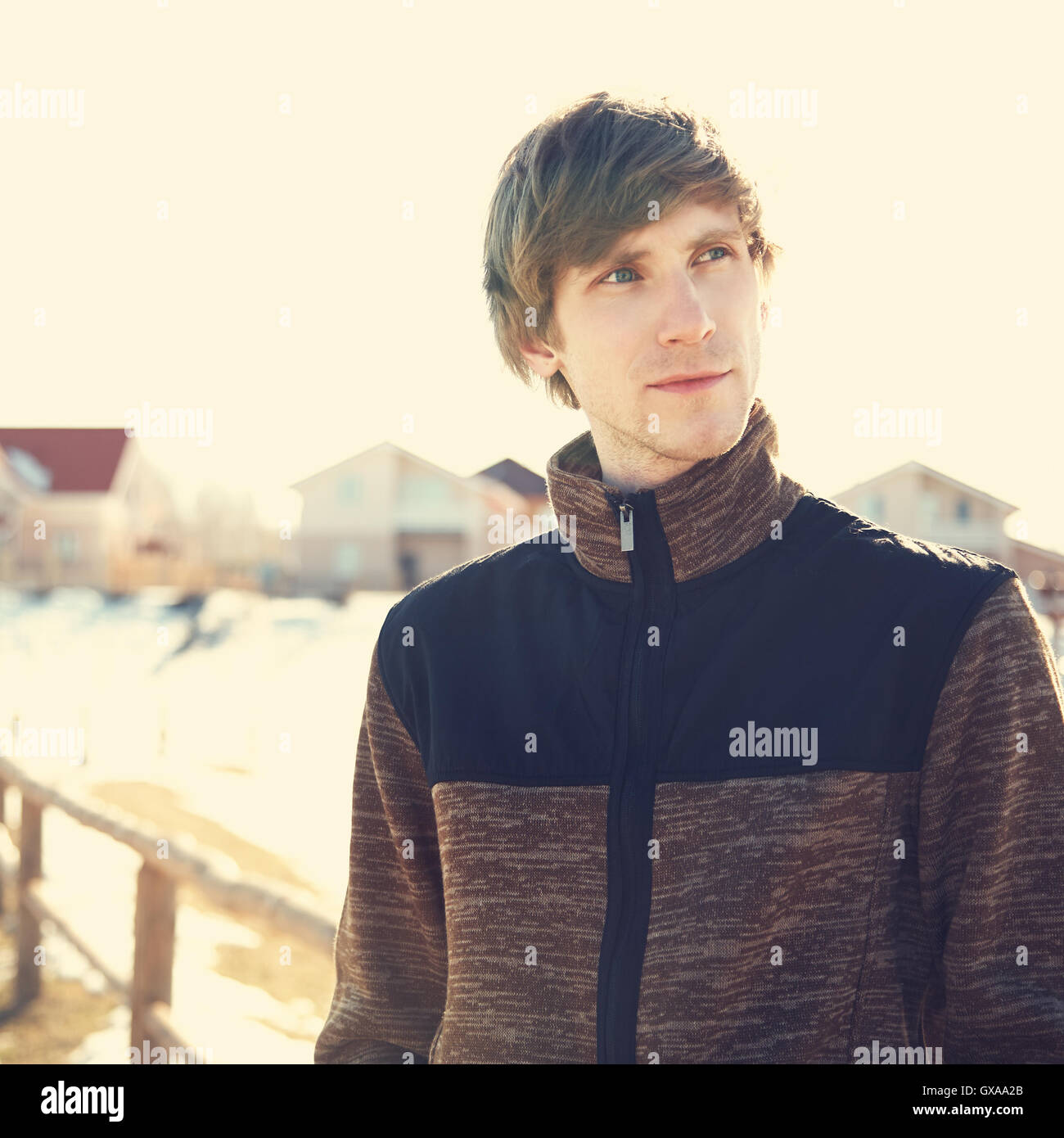 man outdoors portrait Stock Photo - Alamy