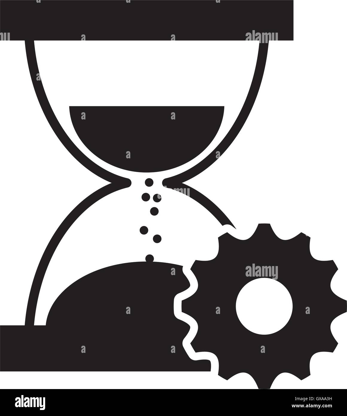 hourglass and gear icon Stock Vector Image & Art - Alamy