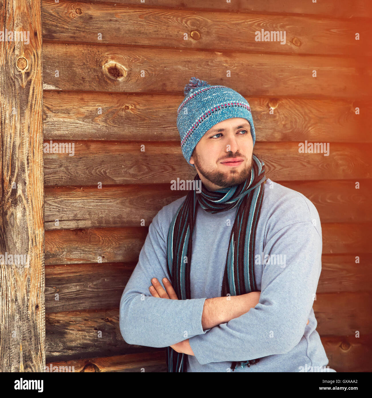 handsome unshaven man Stock Photo - Alamy
