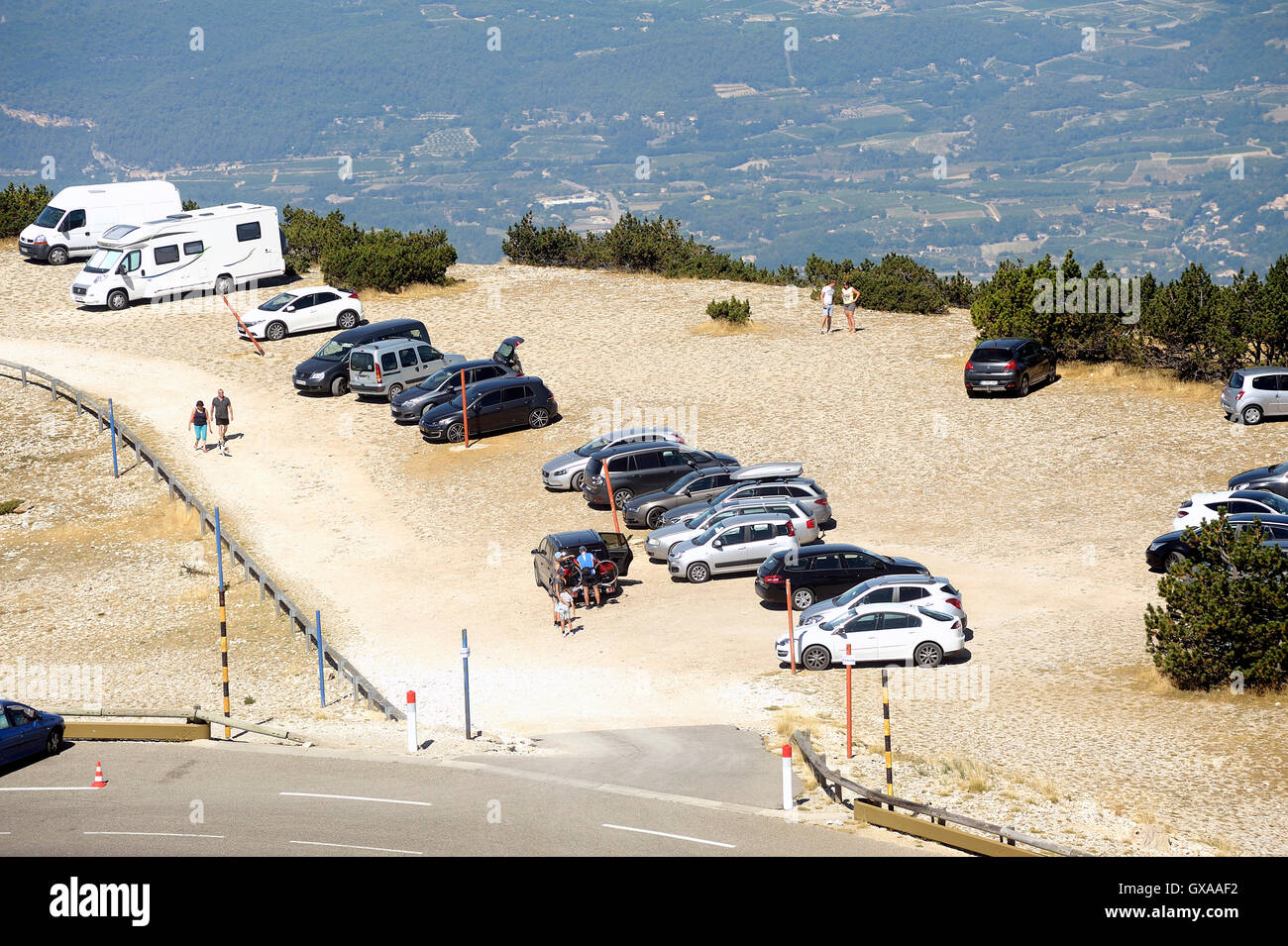Road Mont Ventoux amount borrowed by many cyclists and cars Stock Photo ... Road Mont Ventoux amount borrowed by many cyclists and cars Stock Photo ...