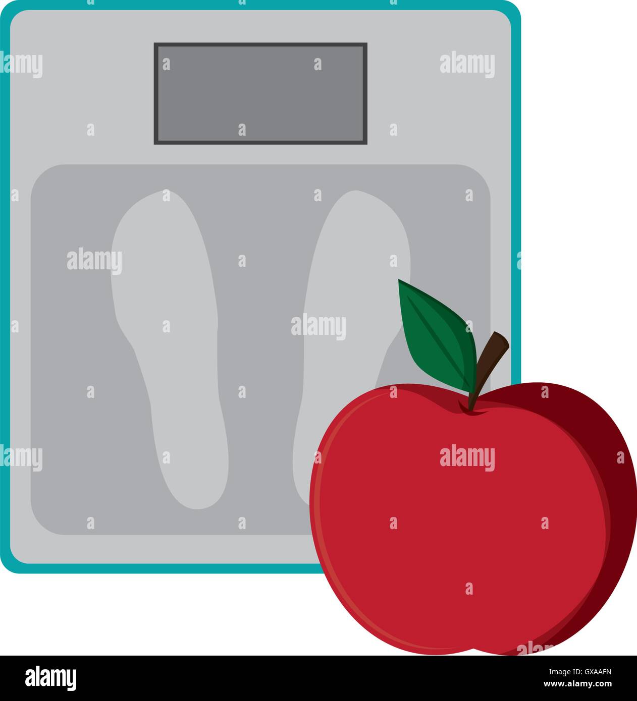 weight scale and apple icon Stock Vector Image & Art - Alamy