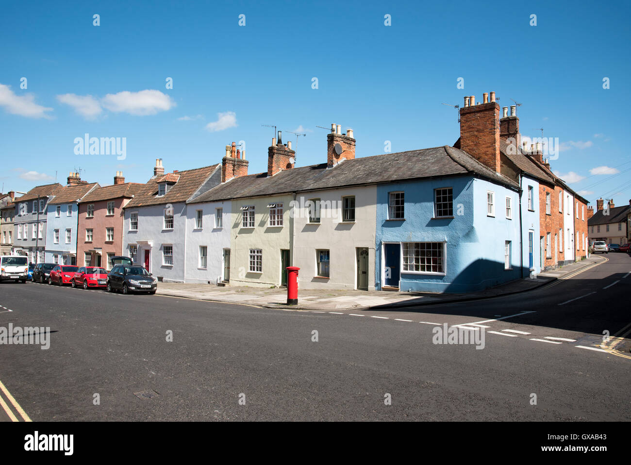 Devizes Wiltshire England UK - Old terraced houses in this English ...